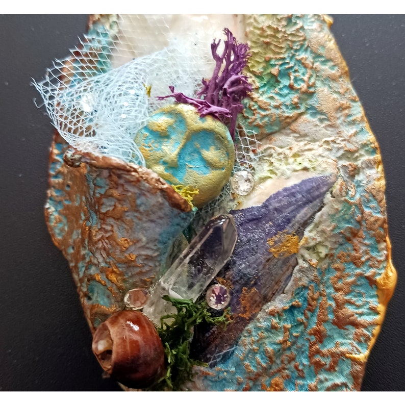 Spirit Doll Undine Face Artifact With Seashells Quartz - Etsy