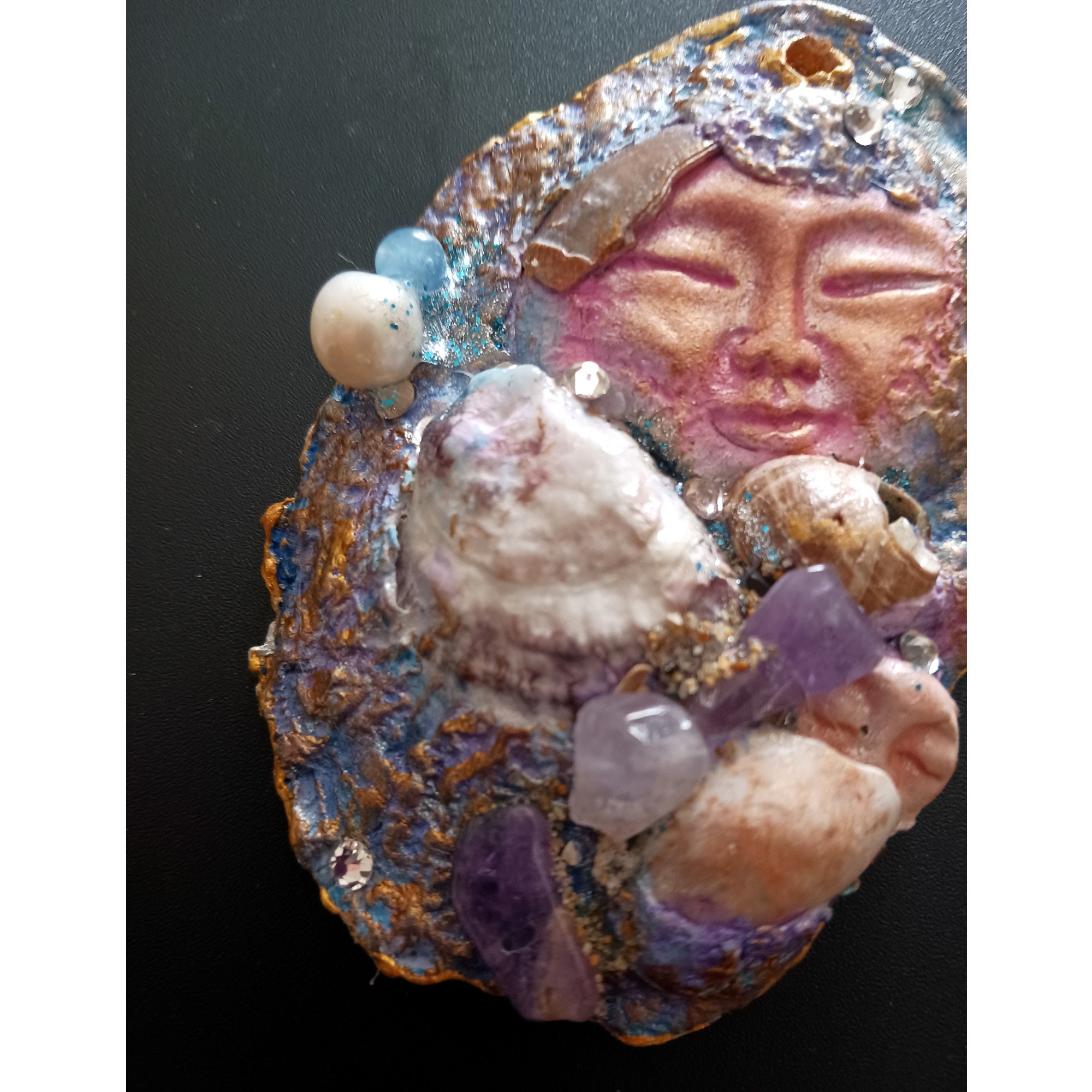 Spirit Doll Goddess With Child Artifact With Seashells Amethyst Pearls ...