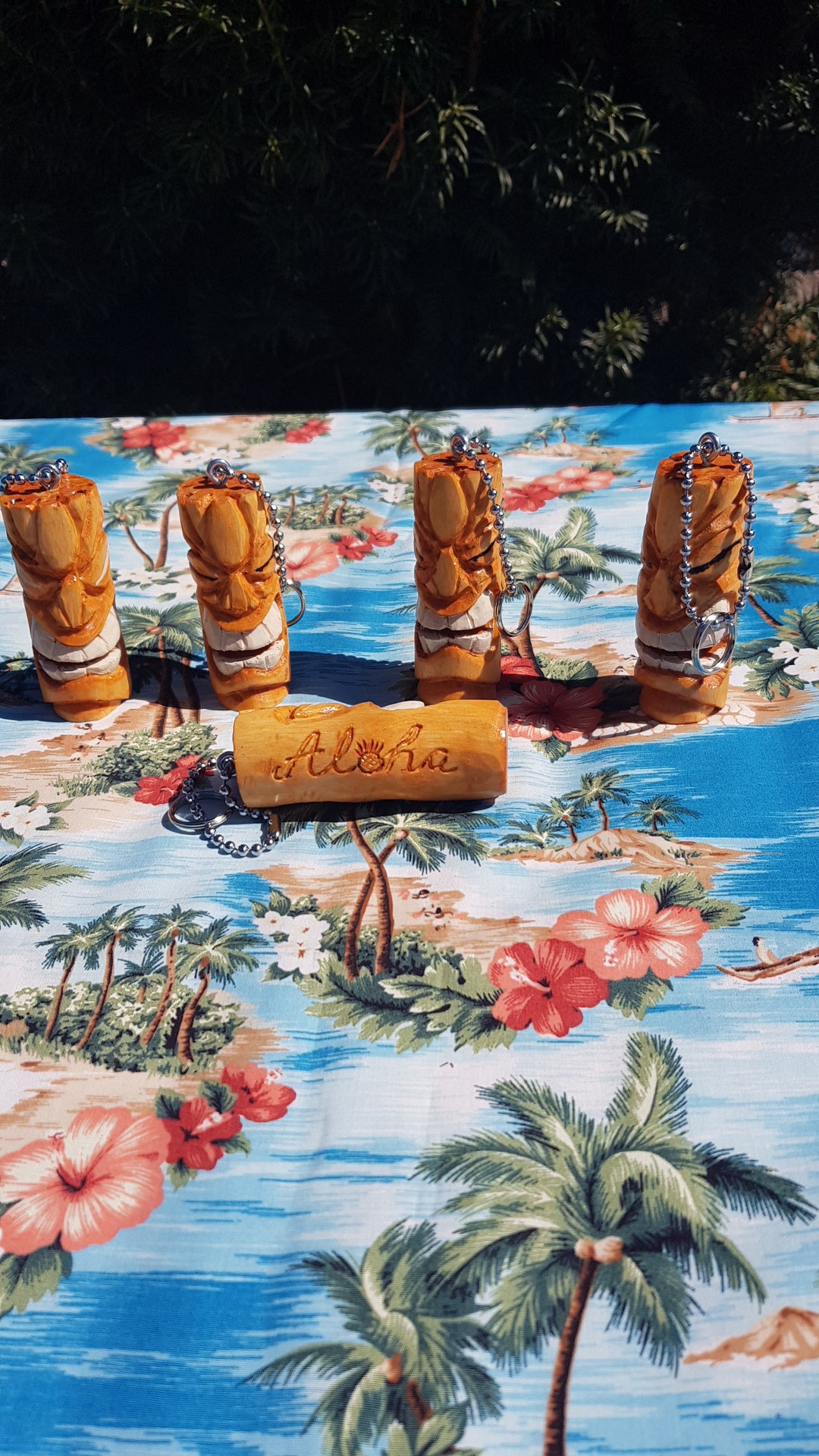 Tiki Keychain - Etsy