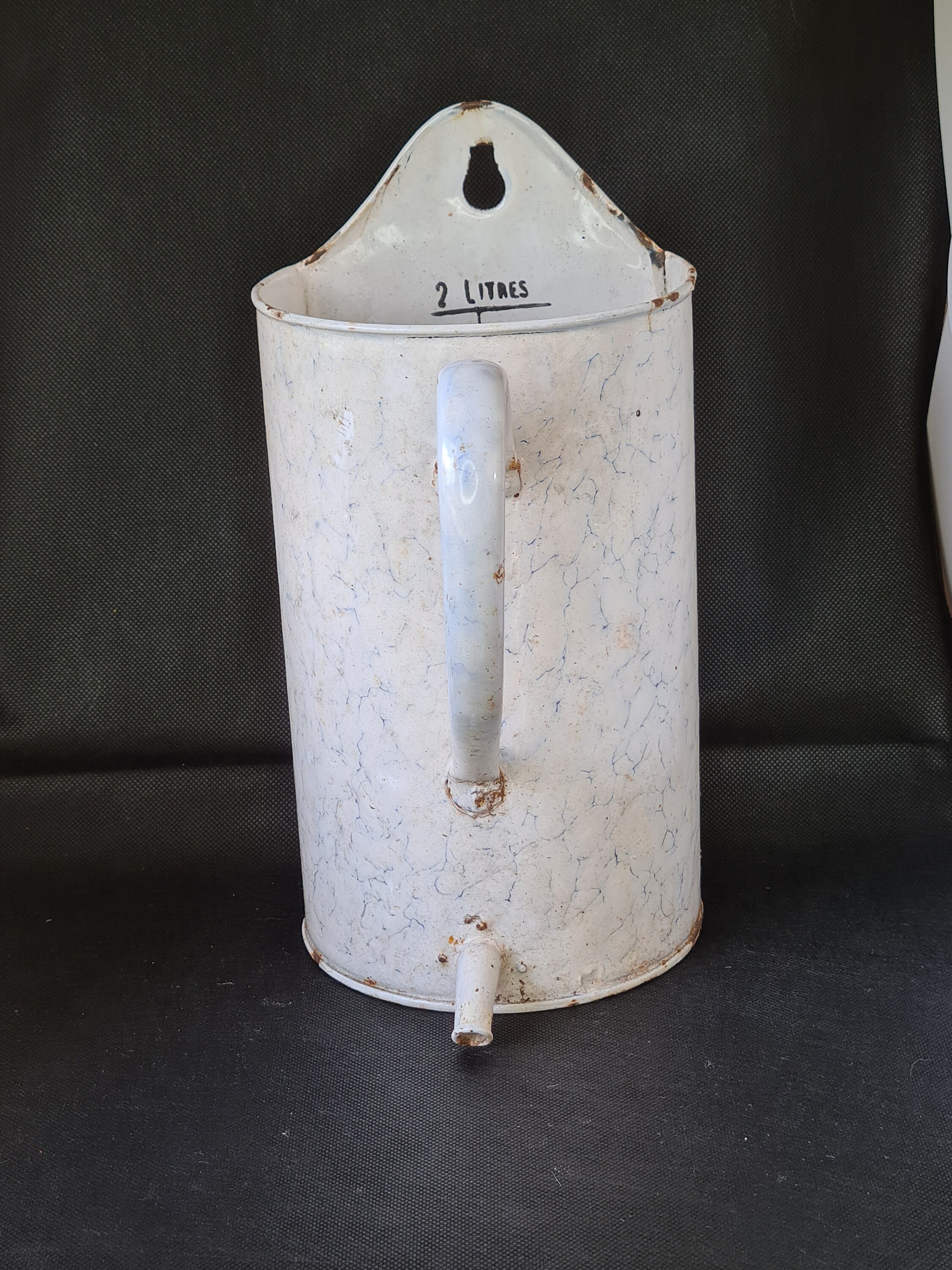 Old French Enameled Metal Enema Pot - Etsy