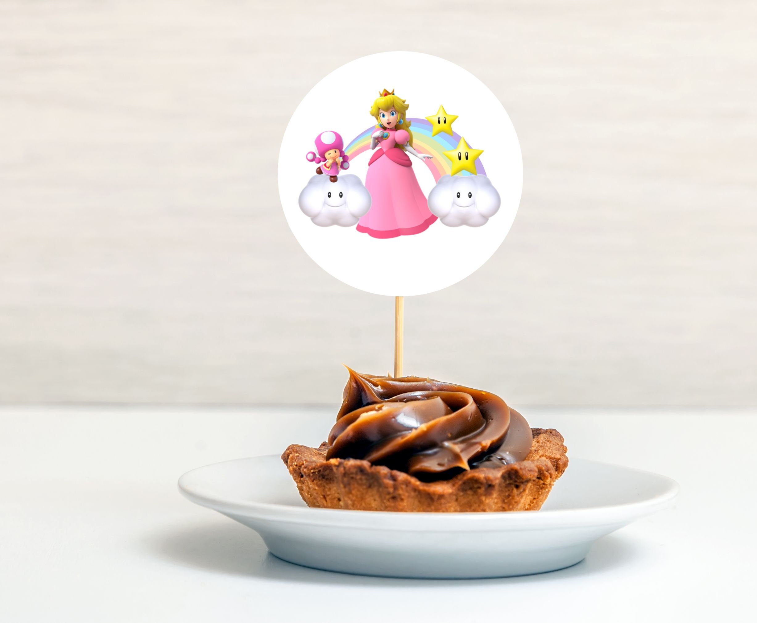 Printable Princess Peach Cupcake Toppers Digital Download - Etsy Australia