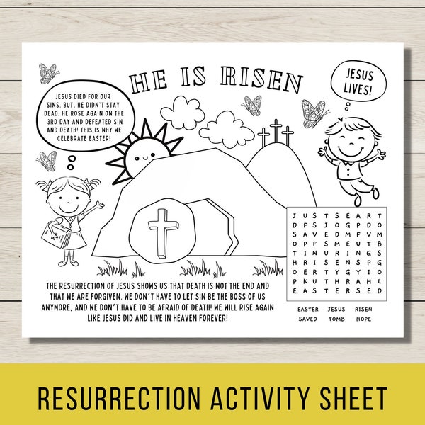 Resurrection Eggs Coloring Page - Etsy