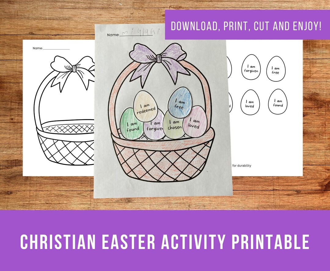 Pdf Christian Easter Activity Printable Easter Activity - Etsy UK