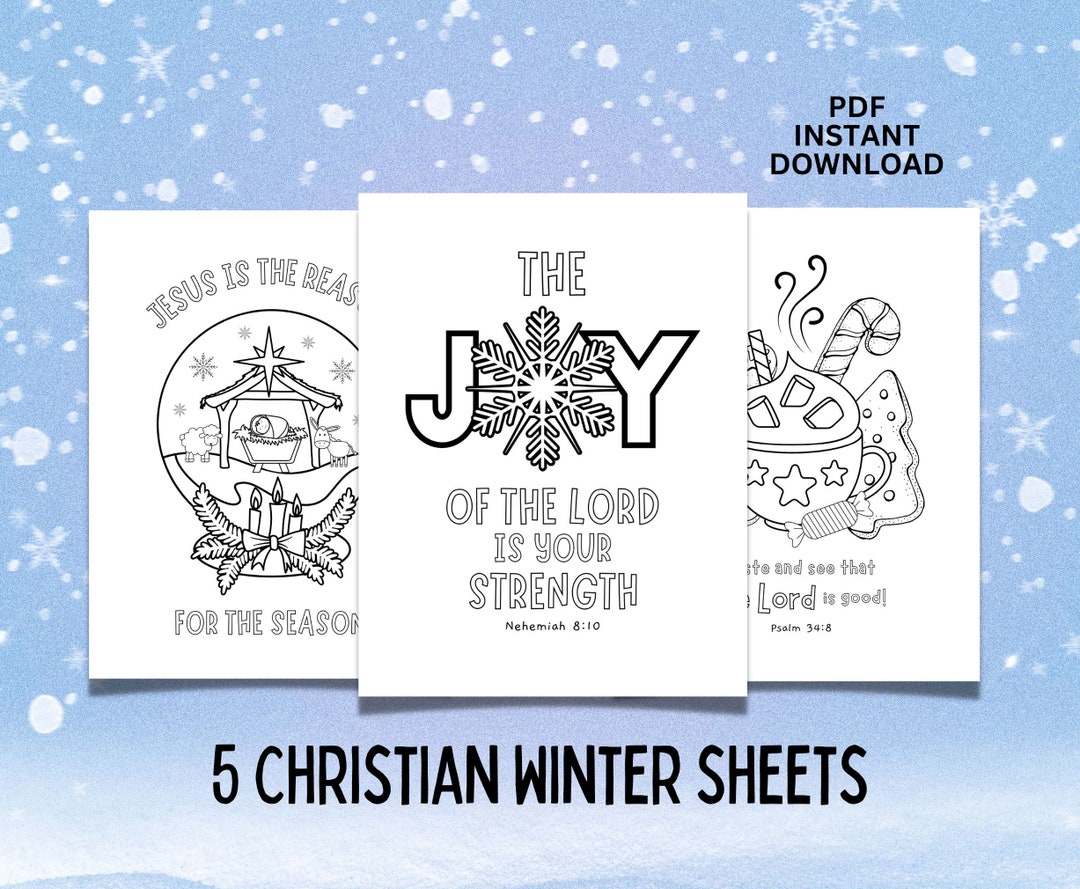 Pdf Winter Christian Activity Sheets, Digital Download, Christian ...