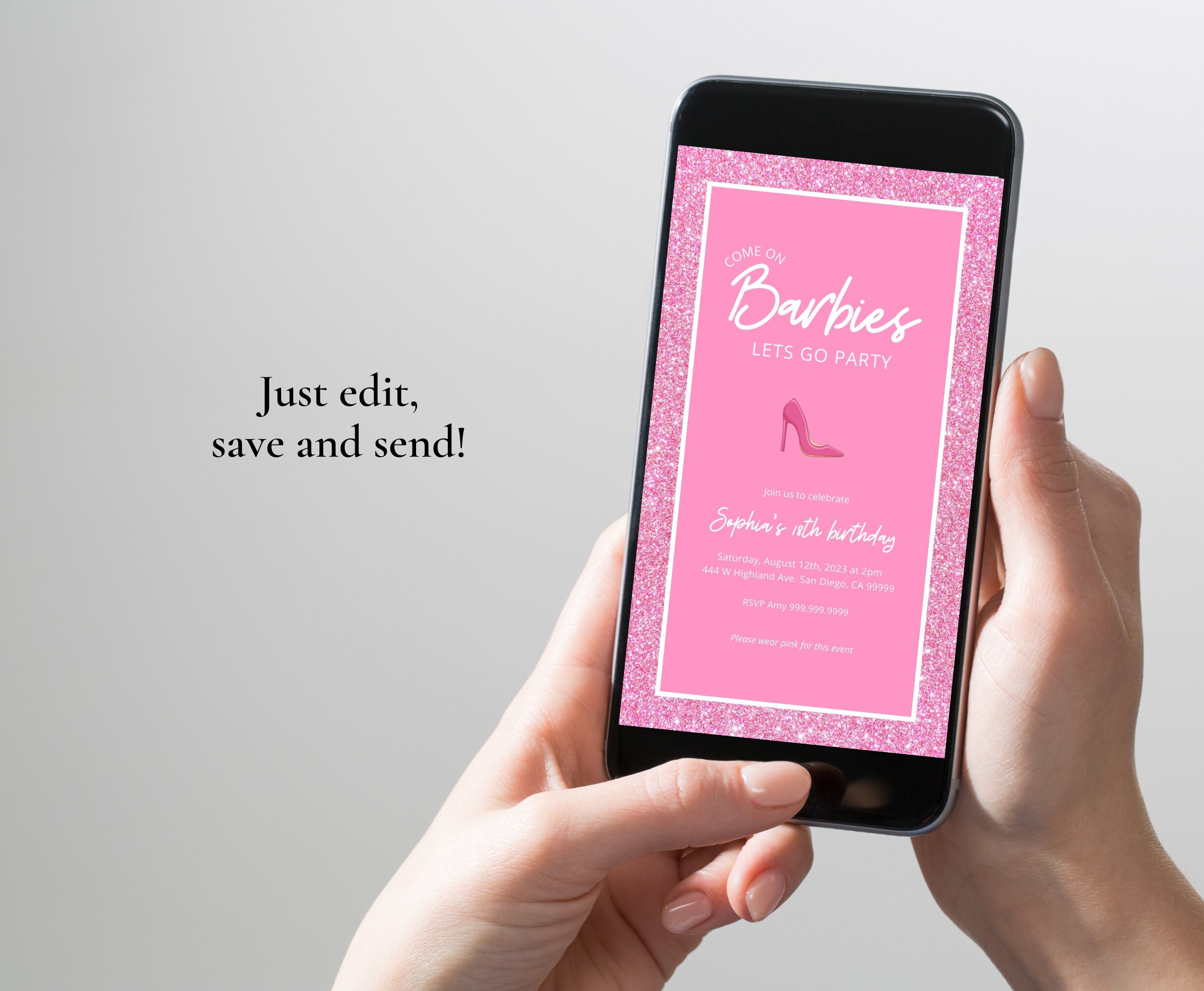 Custom Barbie Party Evite Canva Template Barbie Dress up - Etsy Canada