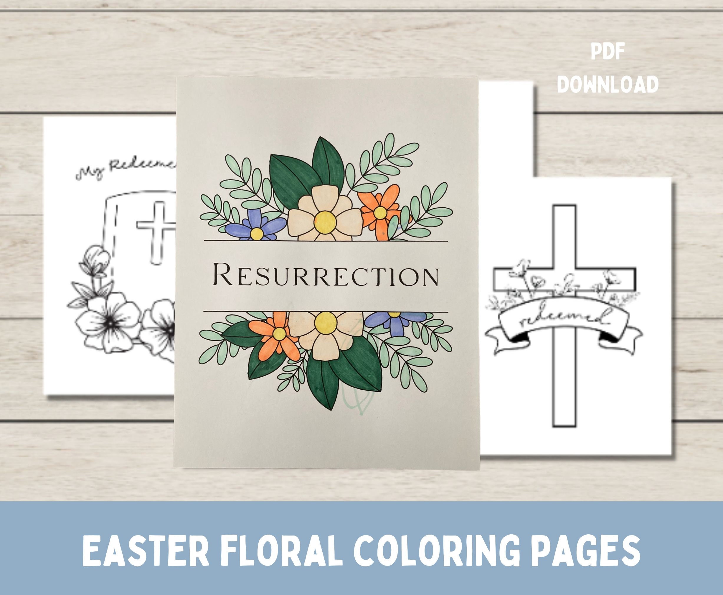 Pdf Christian Coloring Sheets, Digital Download, Girly Religious Art ...