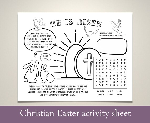 Christian Easter Activity Pages