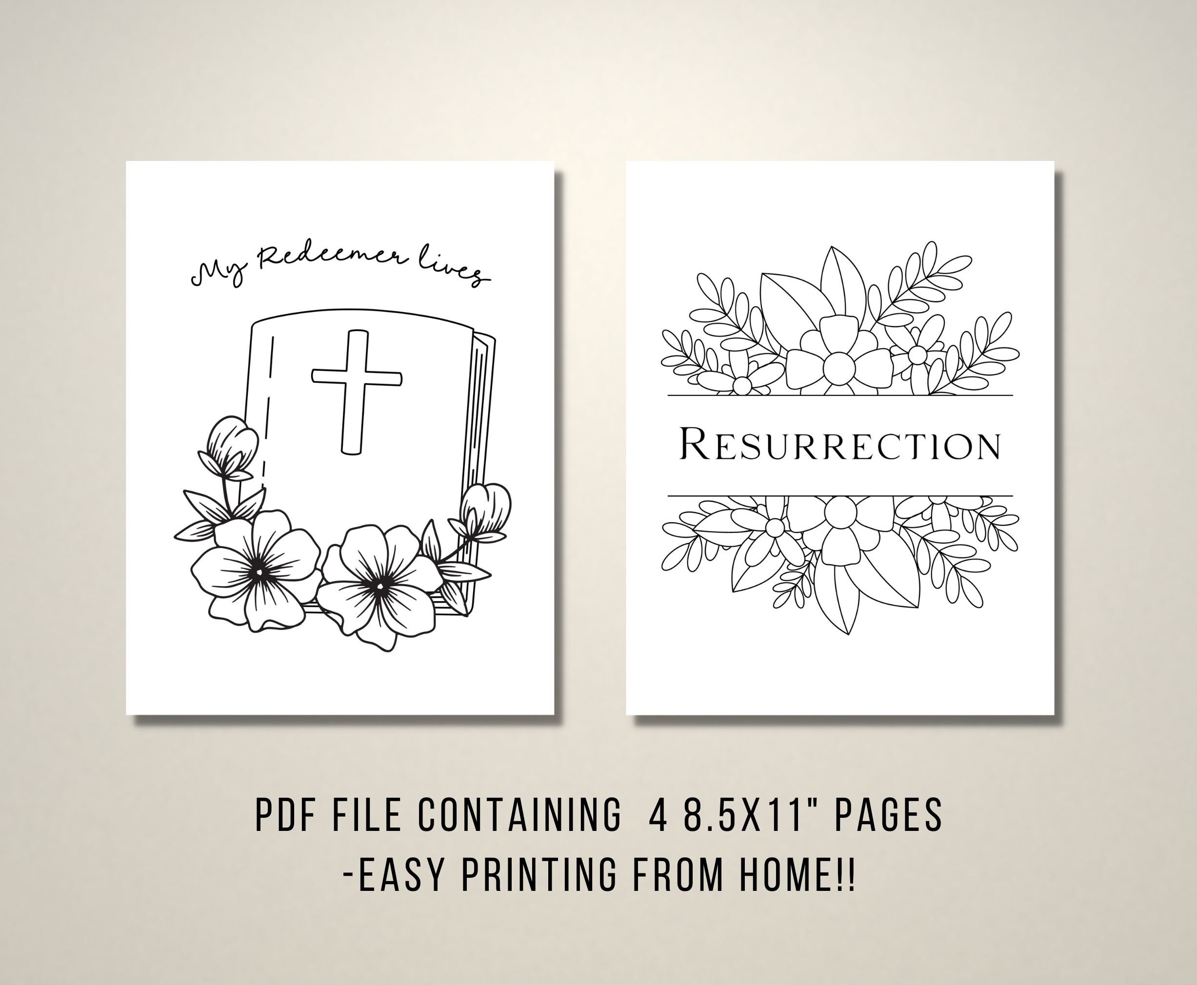 Pdf Christian Coloring Sheets, Digital Download, Girly Religious Art ...