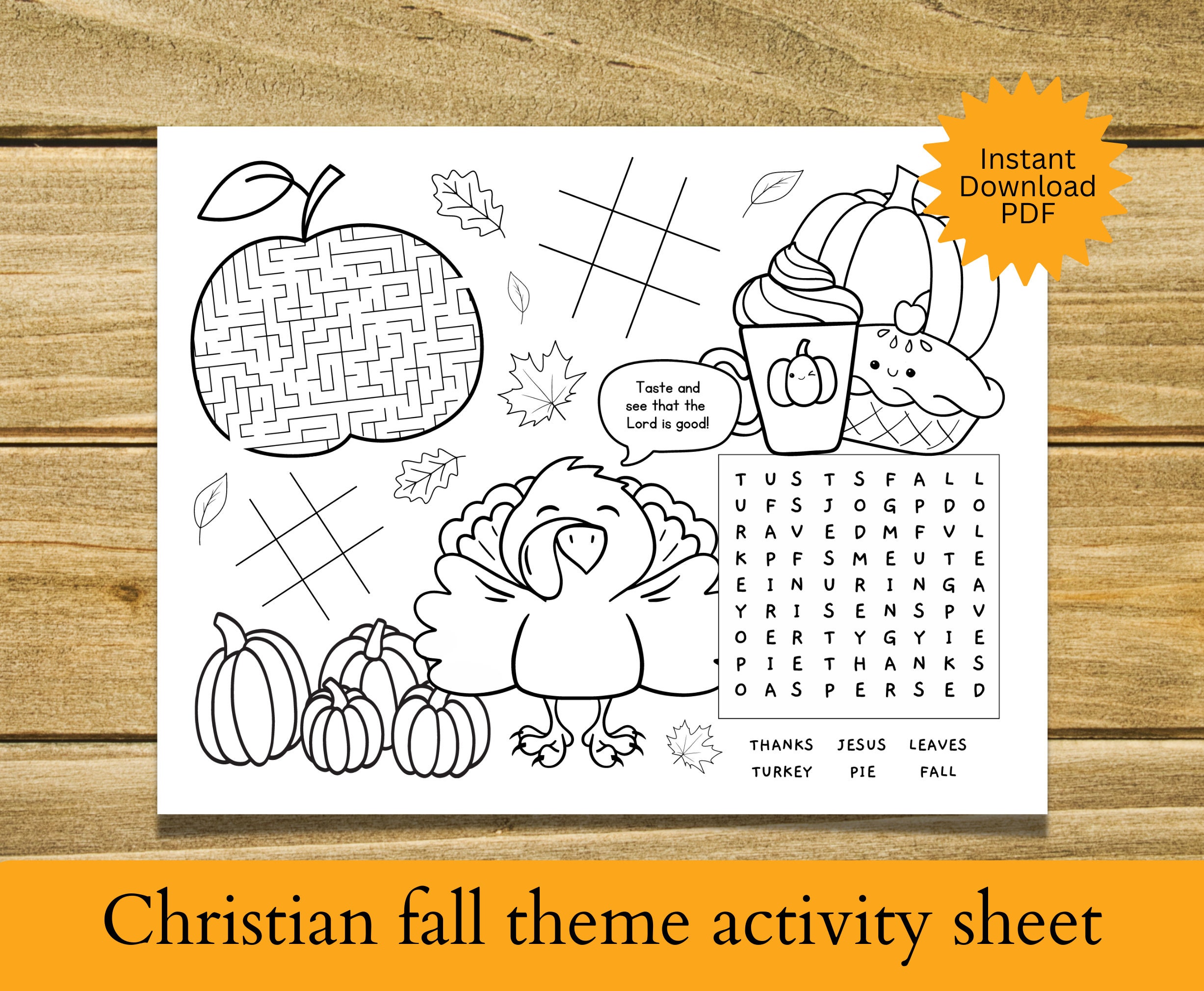 Christian Thanksgiving Coloring Page
