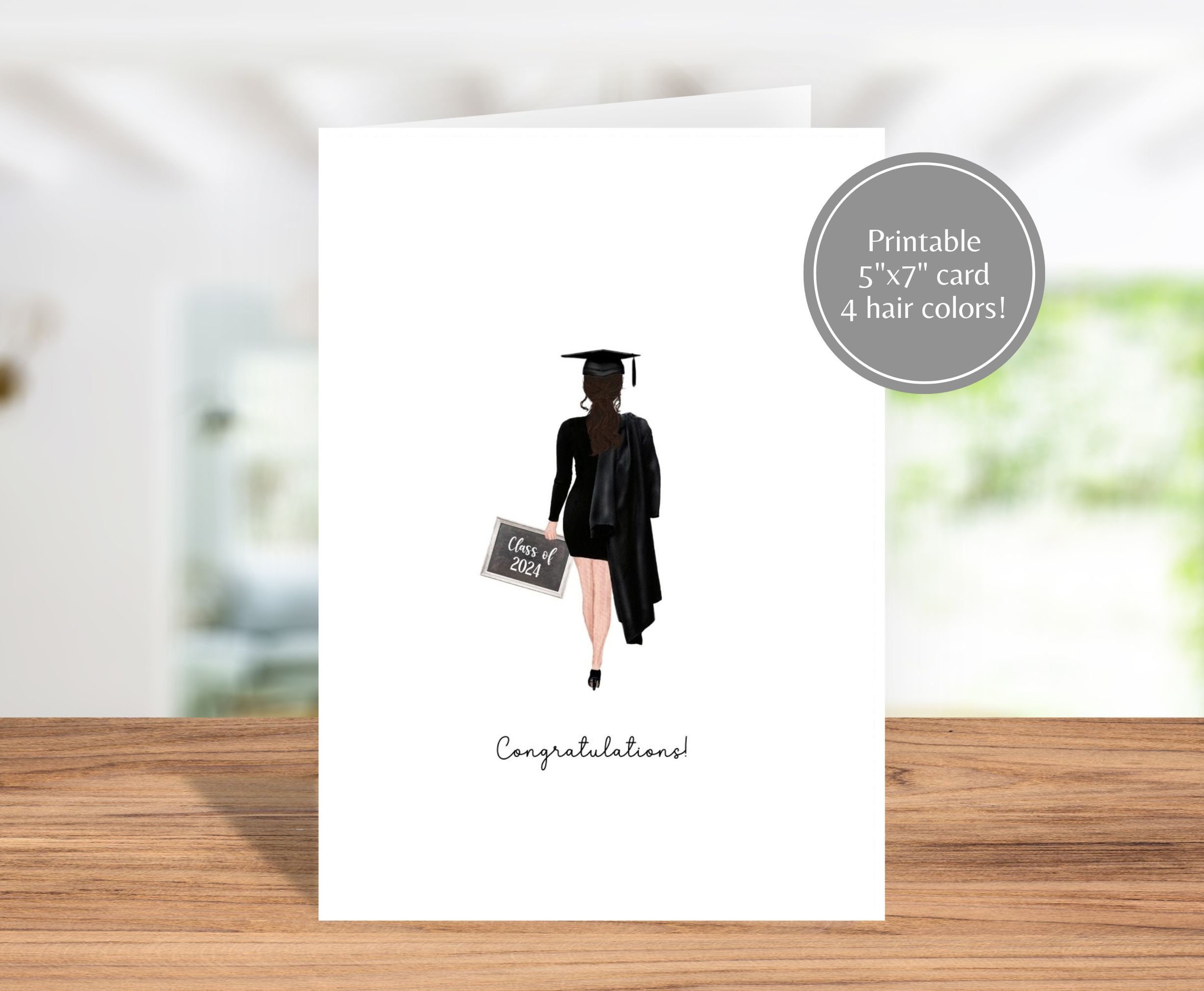 Graduation Card for Girls, Instant Download, Printable Graduation Card ...