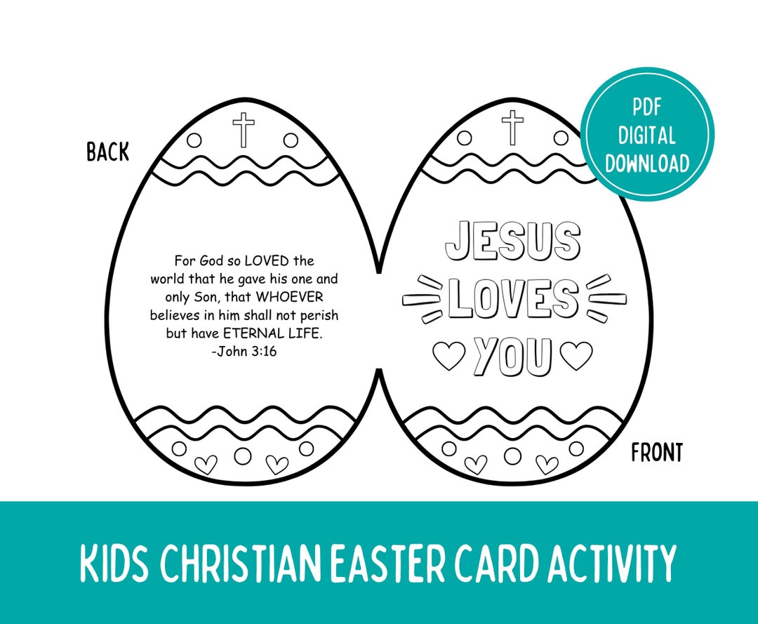Christian Easter Card, Christian Easter Activity, Instant Download ...