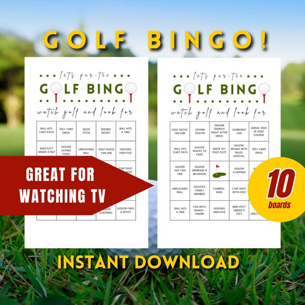 Golf Bingo - Etsy