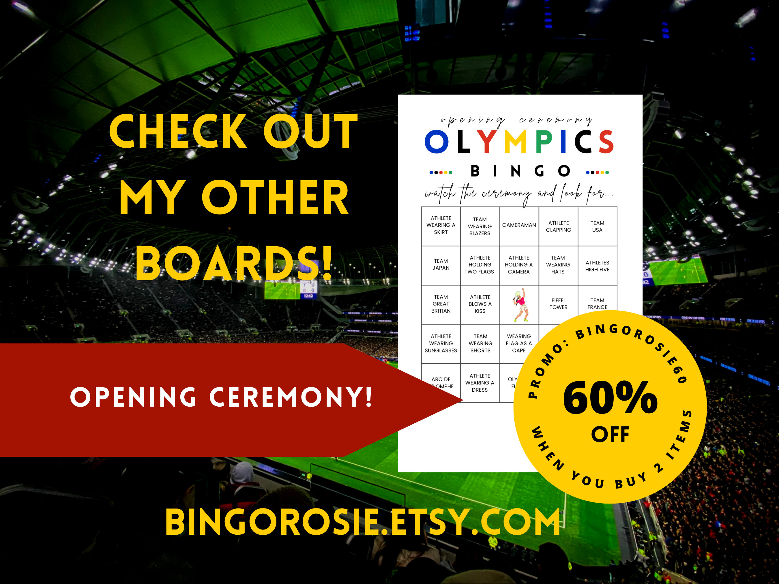 Summer Olympics Bingo 2024 - Etsy
