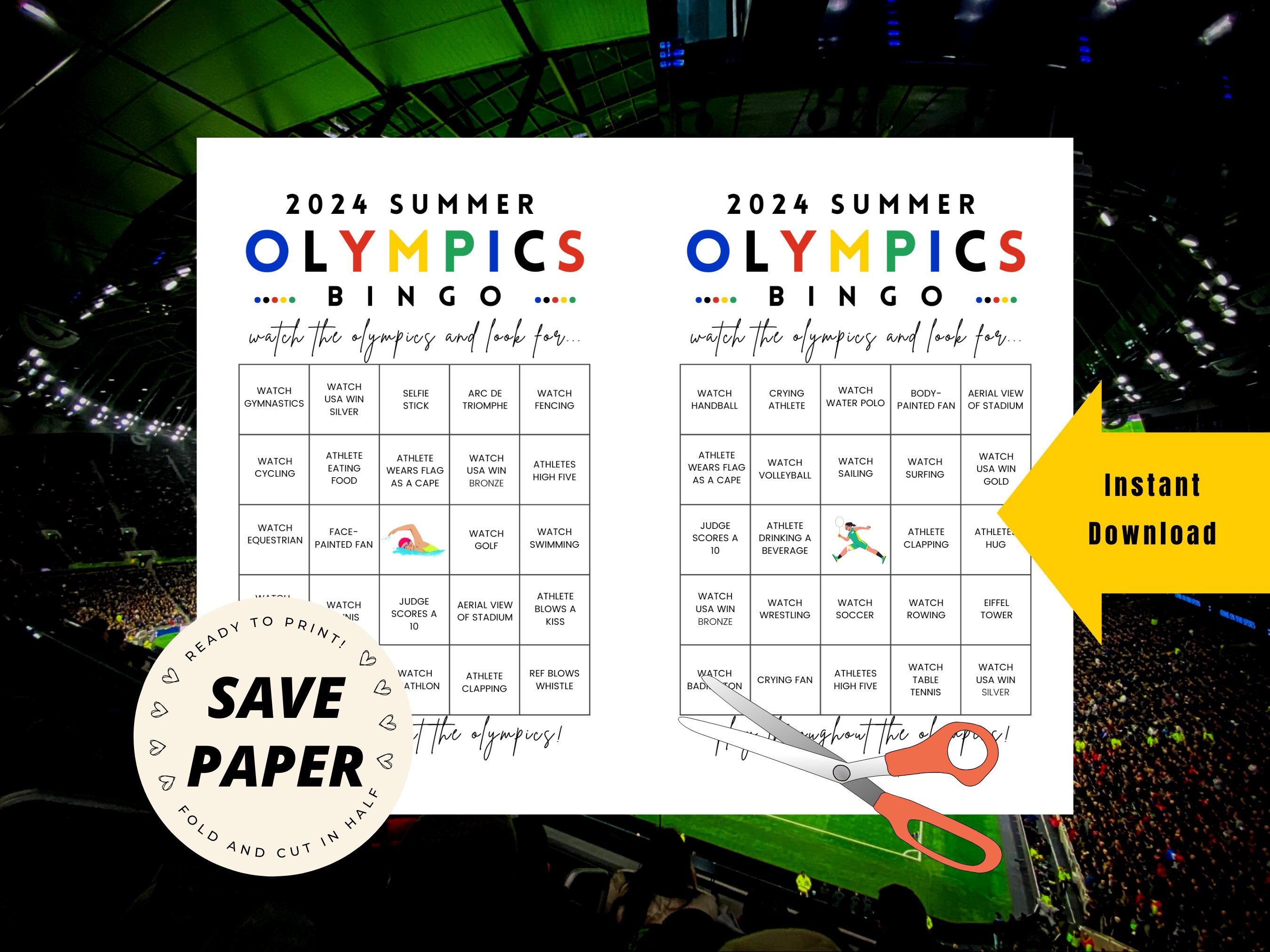 Summer Olympics Bingo 2024 - Etsy