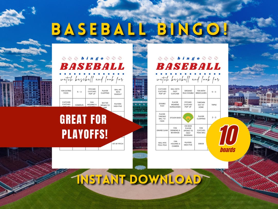 Baseball Bingo - Instant Download - Etsy