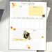 Undated Bee Weekly Planner Printable Sun/mon Start Week Planner ...