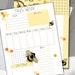 Undated Bee Weekly Planner Printable Sun/mon Start Week Planner ...
