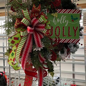 Christmas Holly Jolly Wreath - Etsy