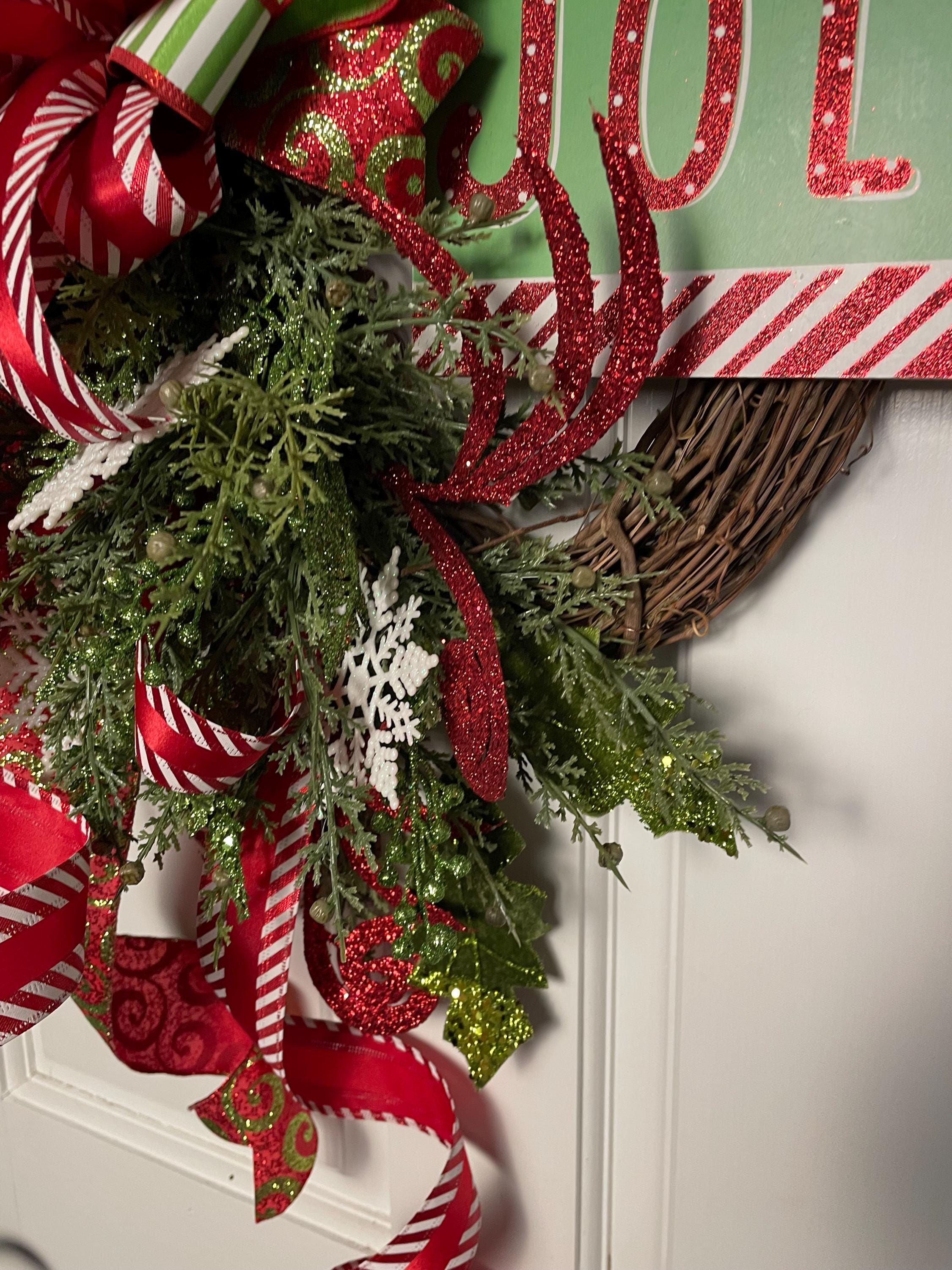 Christmas Holly Jolly Wreath - Etsy