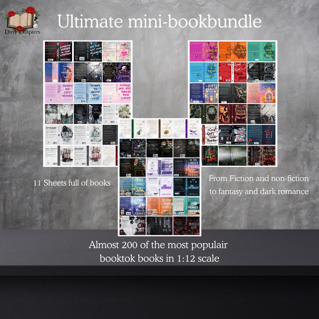 200 Mini Book Covers From All Categories, Printable Pdf and Png for ...