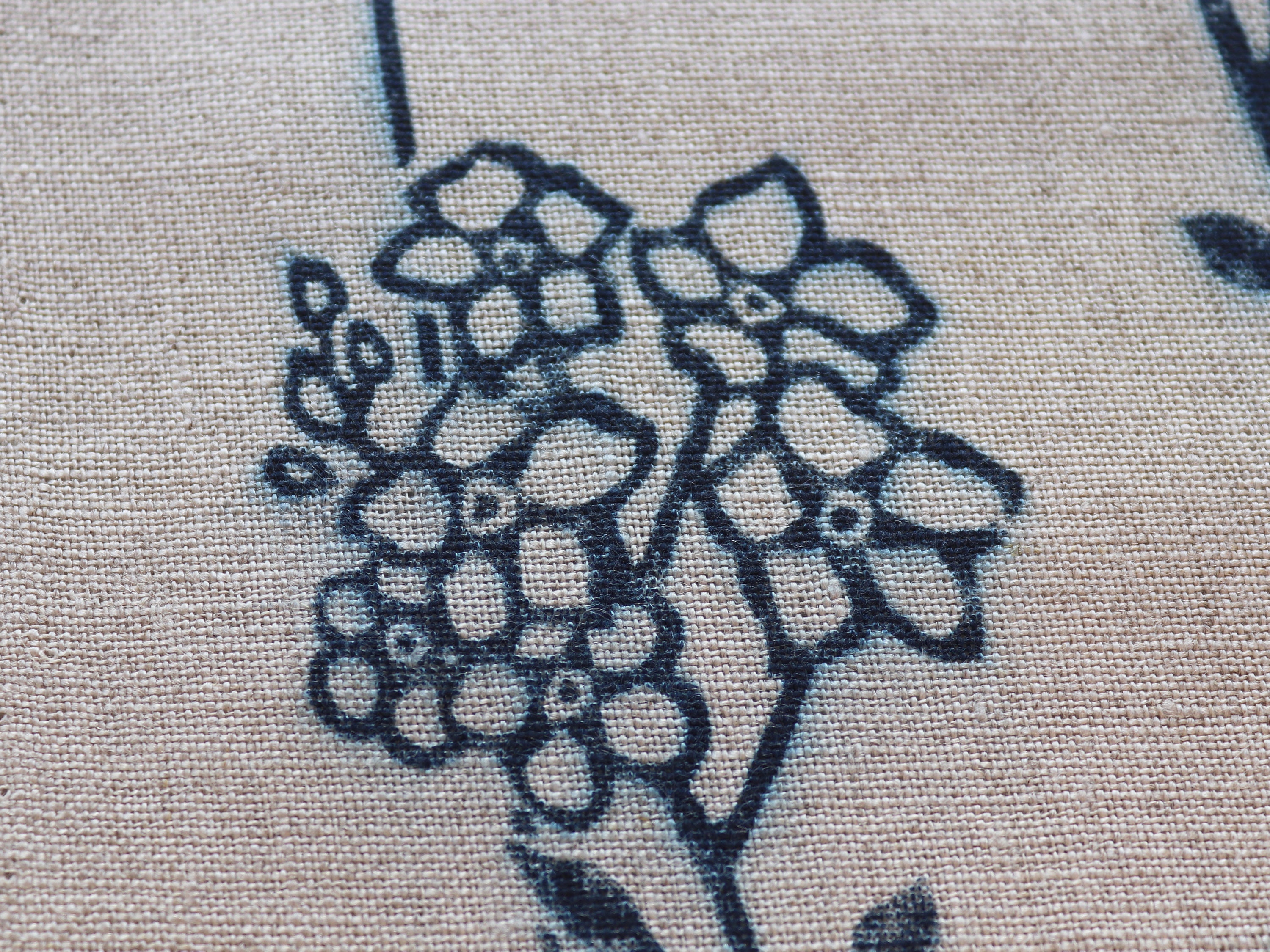 Forget Me Not: an Original Design Hand-block Art Print in Natural ...