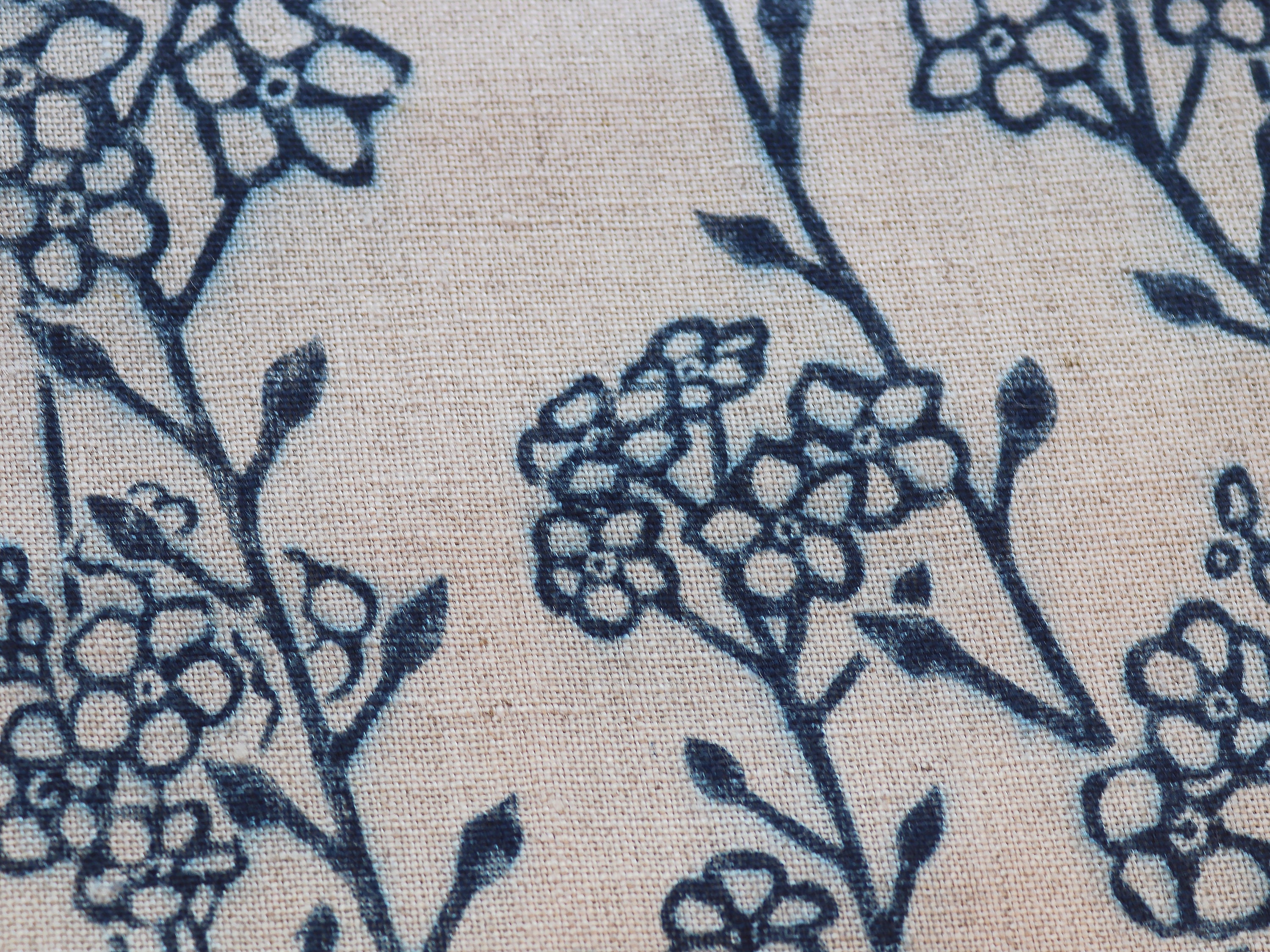 Forget Me Not: an Original Design Hand-block Art Print in Natural ...