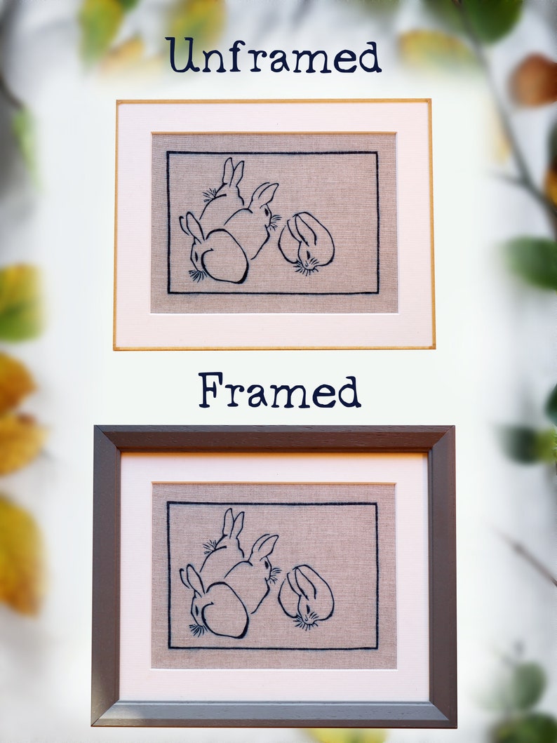 Hokusai's Rabbits: a Hand-block Wall Art Print in Natural Indigo Dye on ...