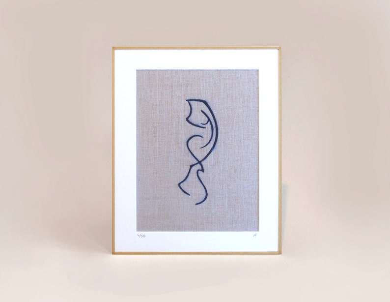 Hannah: an Original Design Hand-block Art Print in Natural Indigo Dye ...
