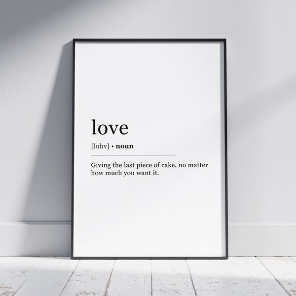 Definition of Love - Etsy