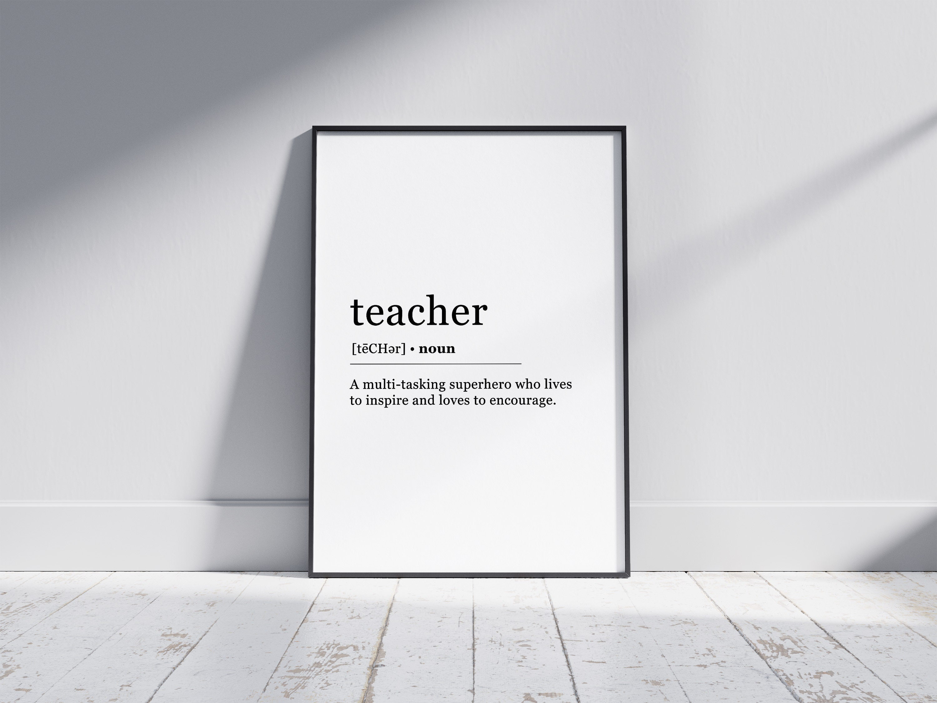 Teacher Definition Print / Wall Art Print / Classroom Decor Print / Quote Art Print / Teacher ...