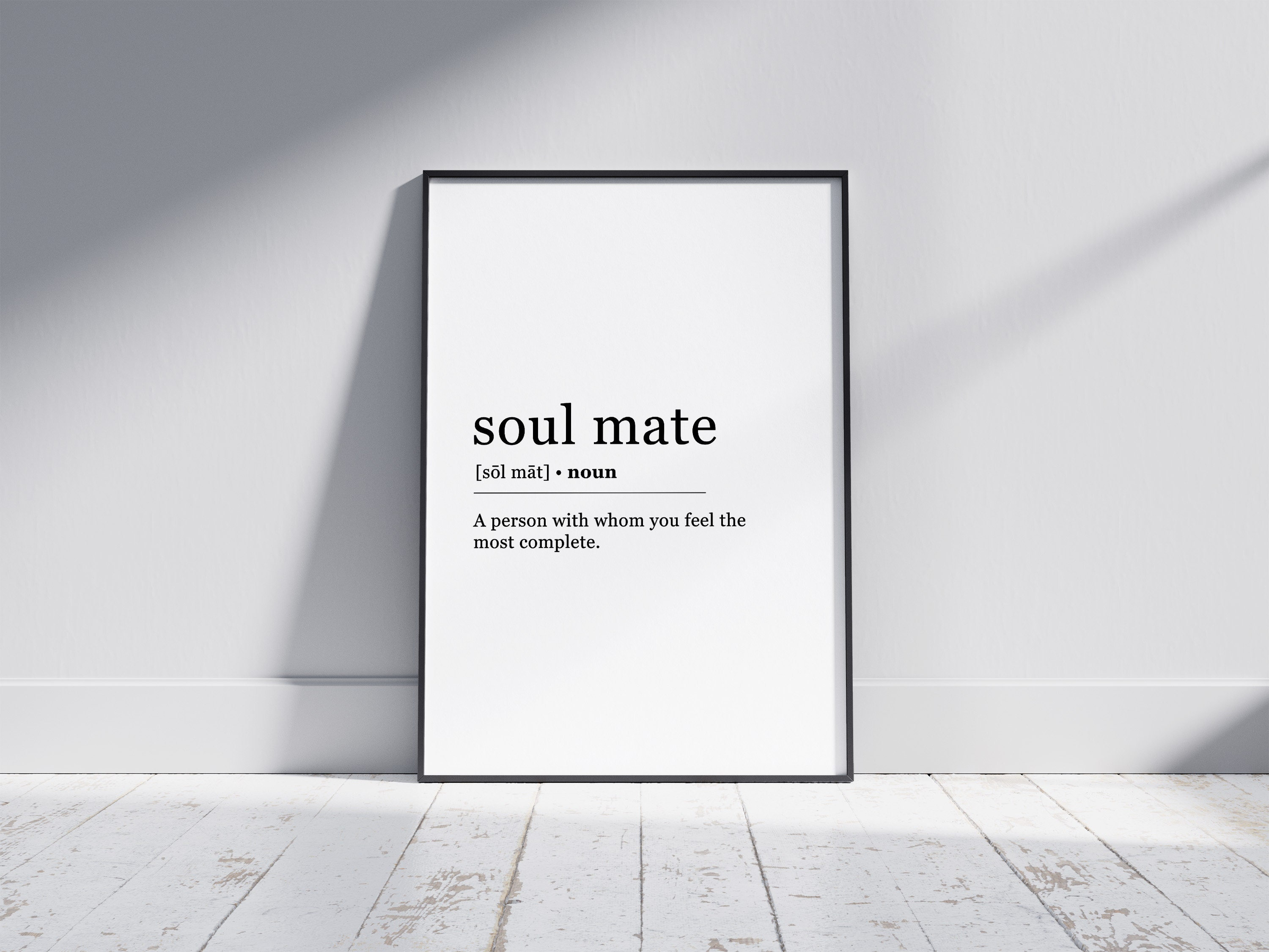 Soul Mate Definition Print / Wall Art Print / Home Decor Print ...