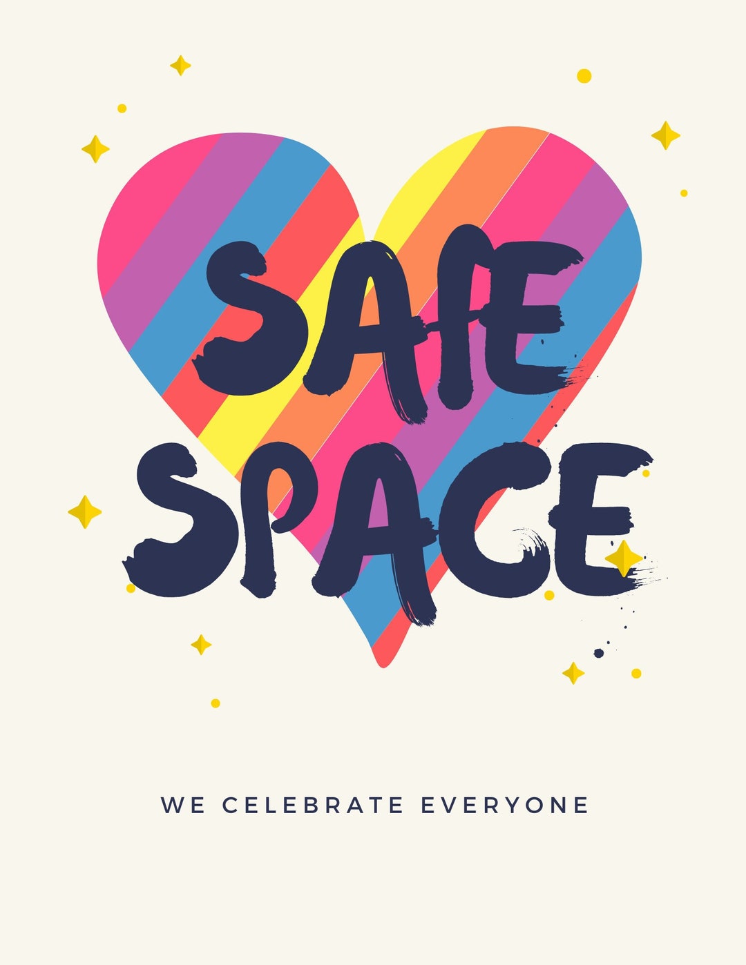 Safe Space Digital Download for Classroom Setting or Office Promoting ...