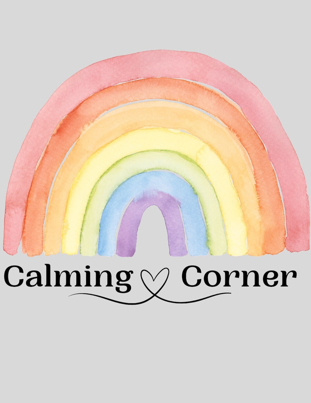 Calming Corner Rainbow Wall Decor for Classroom or Office Digital ...