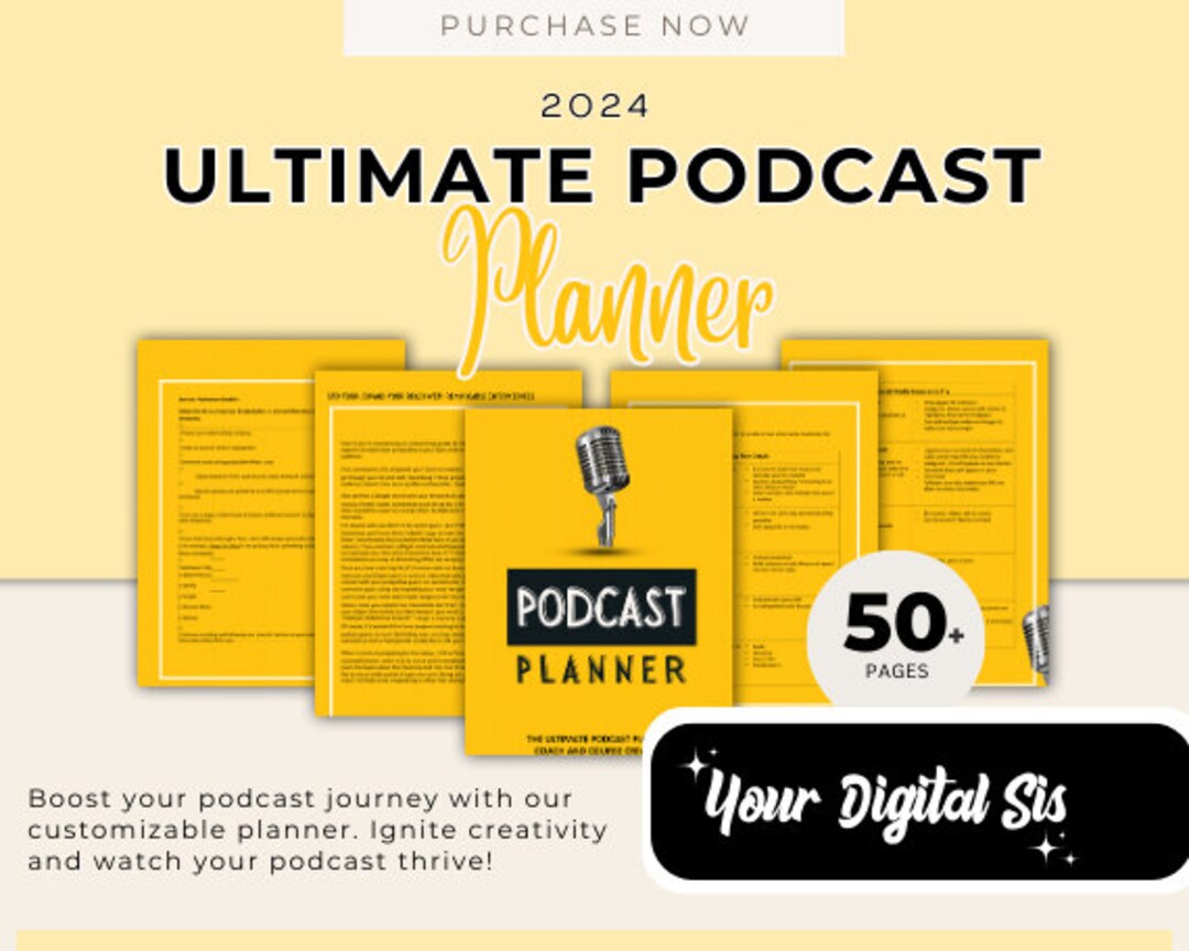 The Complete Podcast Planner, Ultimate Podcasting Organizer, Digital ...