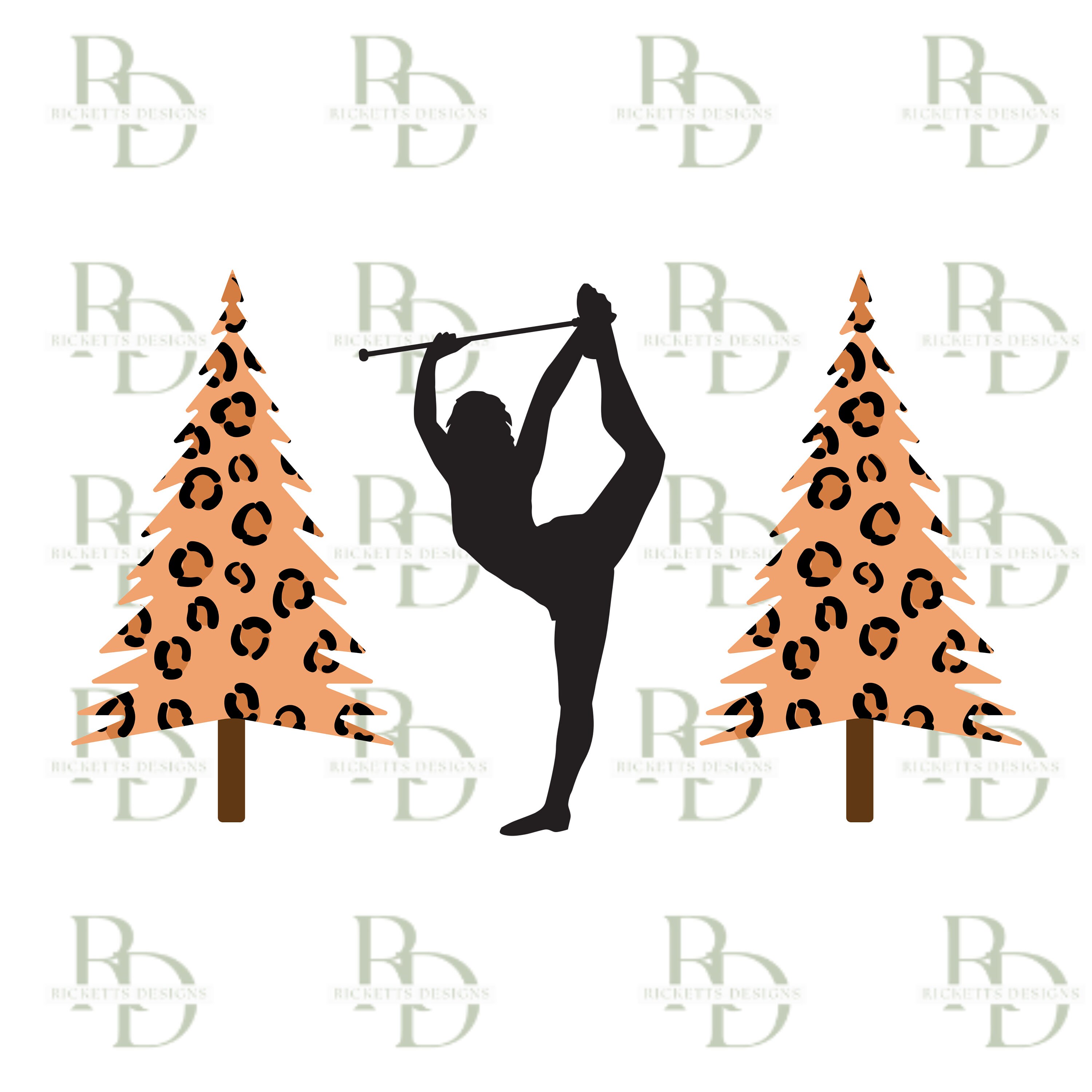 Christmas Tree Twirler SVG - Baton Twirling - Christmas Baton SVG - Etsy