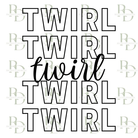 Twirl Lettering Baton Twirling SVG Baton Twirling Shirt - Etsy