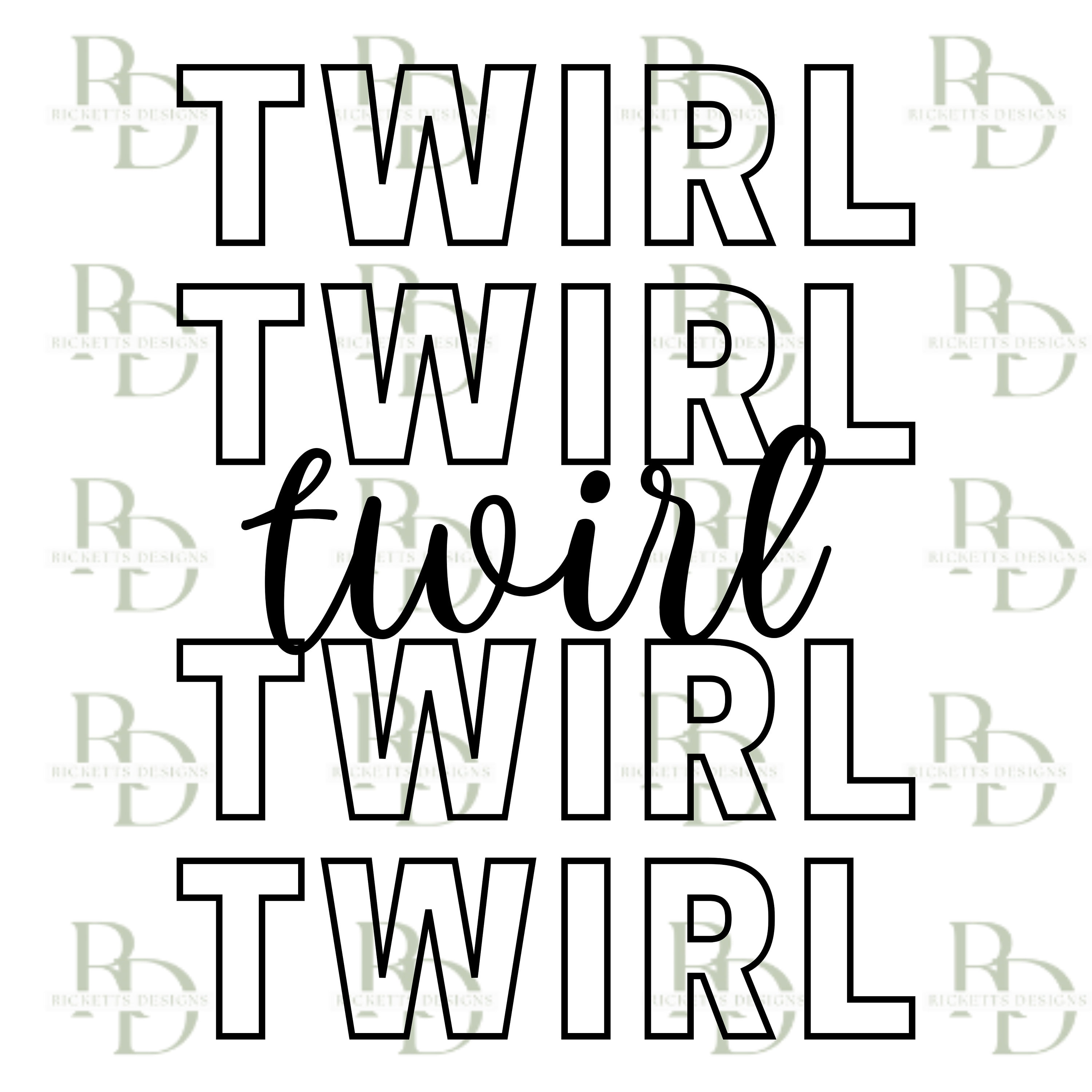 Twirl Lettering Baton Twirling SVG, Baton Twirling Shirt, Baton ...
