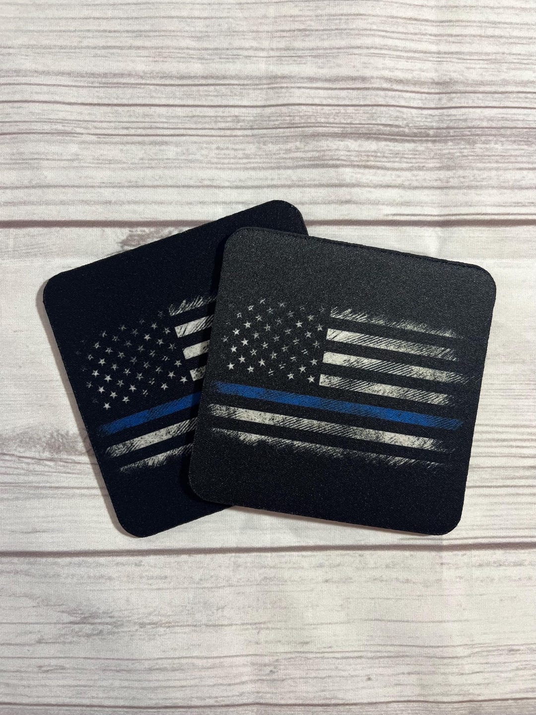 Thin Blue Line Coasters, Law Enforcement, Police Officer - Etsy