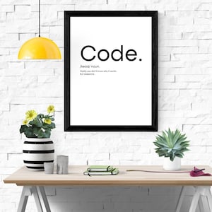 Programmer Printable Code | Wall Art | Modern Print | Coding | Computer ...