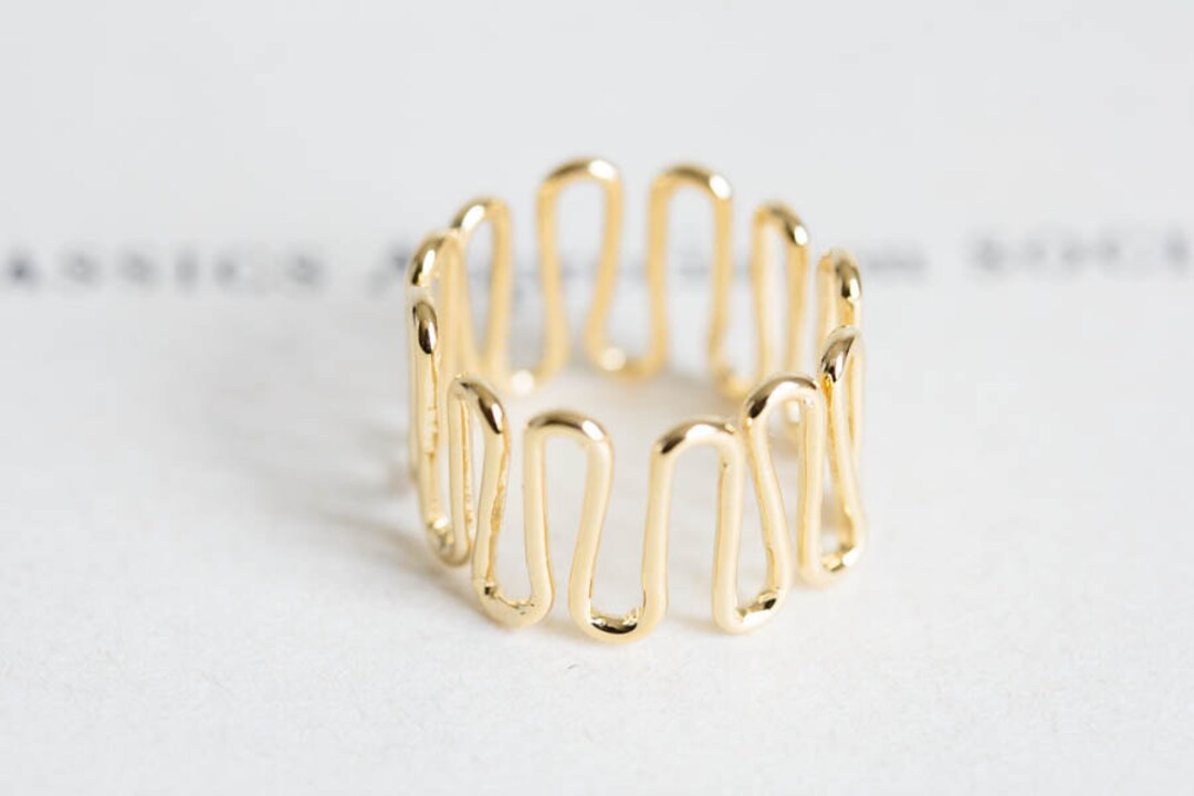 Wavy Ring Zig Zag Style Ring 925 Sterling Silver Ring Minimalist Wave Ring Stacking Ring Ocean ...