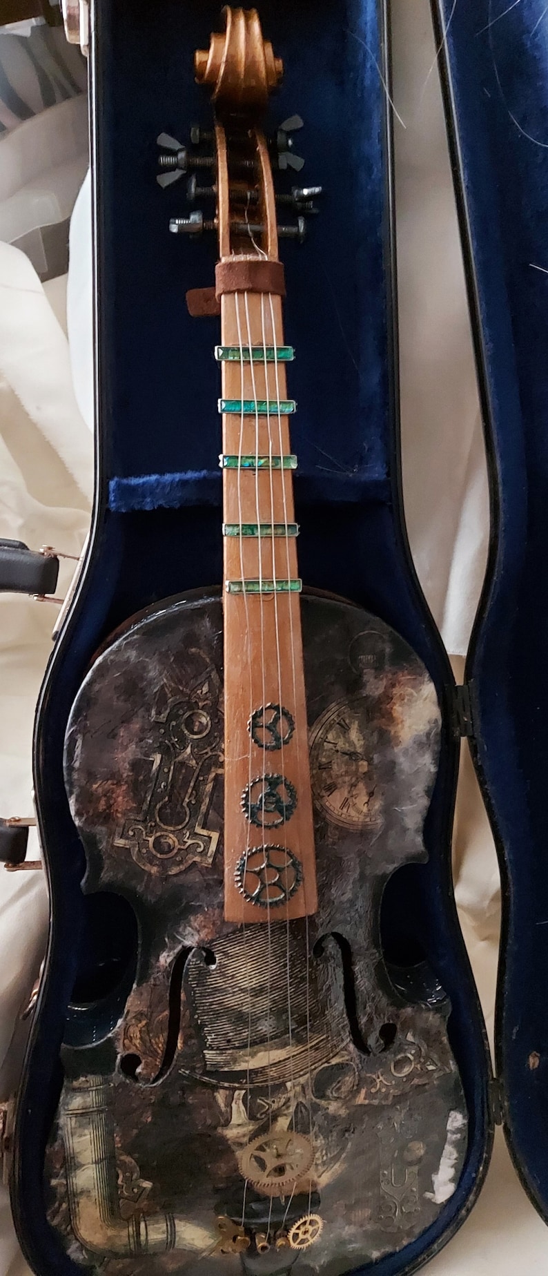 Steampunk Violin With Bow in Case - Etsy