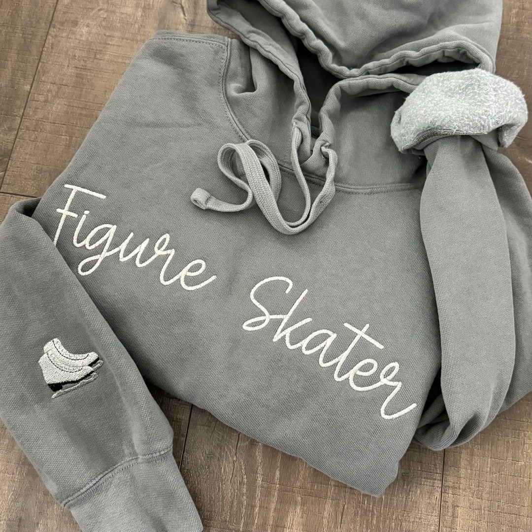 Figure Skater Sweatshirt, Women’s Custom Embroidered Ice Skating Hoodie ...