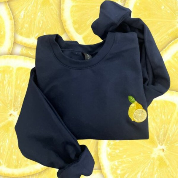 Embroidered Lemon - Etsy