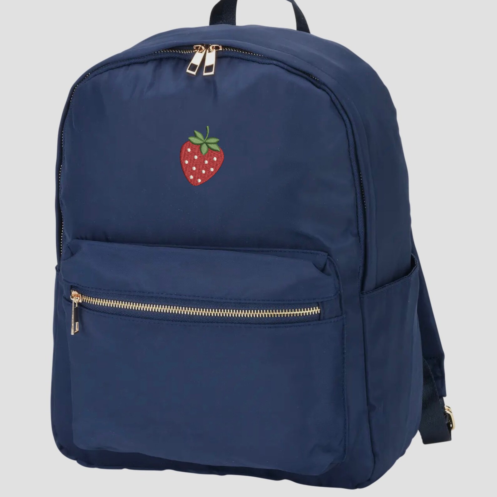 Embroidered Strawberry Backpack, Custom Stitched Backpack, Trendy Fruit ...