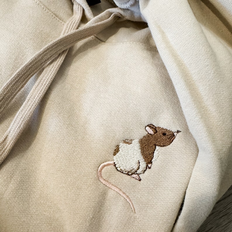 Embroidered Rat Hoodie, Rat Lover Gift, Rat Mama, Personalized Animal ...