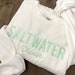 Embroidered Saltwater Crewneck Sweatshirt, Trendy Summer Beach Apparel ...