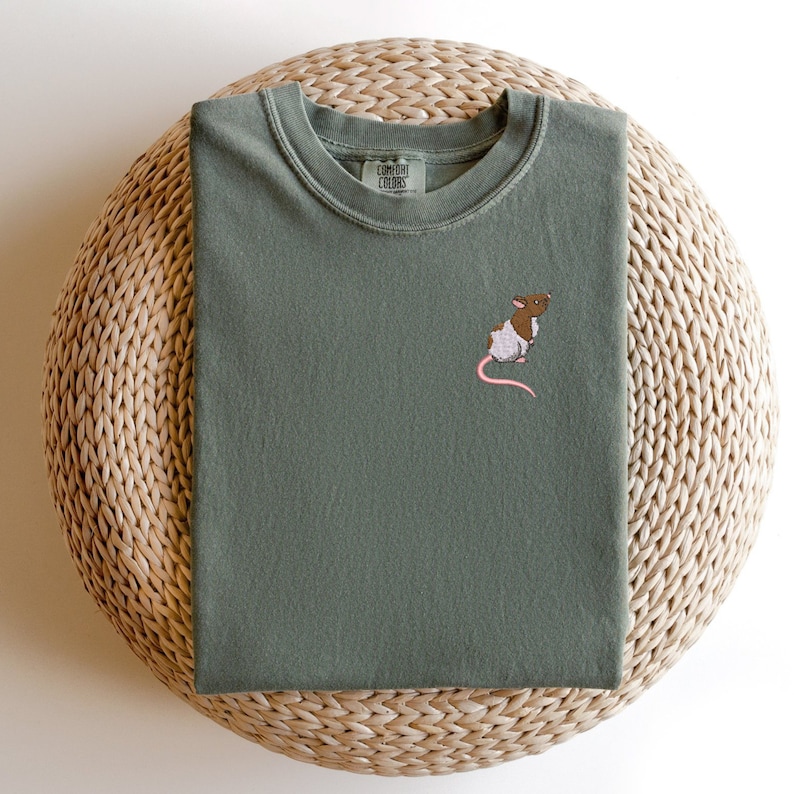 Embroidered Rat Tee, Rattie T-shirt, Rat Lover Gifts, Rat Mom, Rat Dad ...