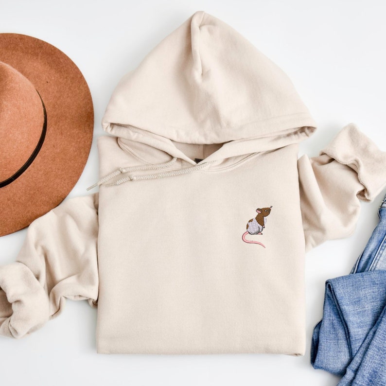 Embroidered Rat Hoodie, Rat Lover Gift, Rat Mama, Personalized Animal ...