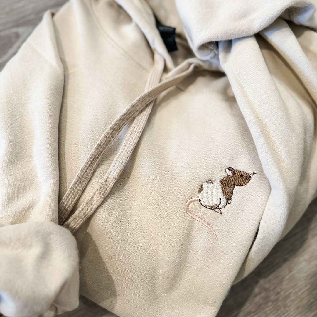 Embroidered Rat Hoodie, Rat Lover Gift, Rat Mama, Personalized Animal ...