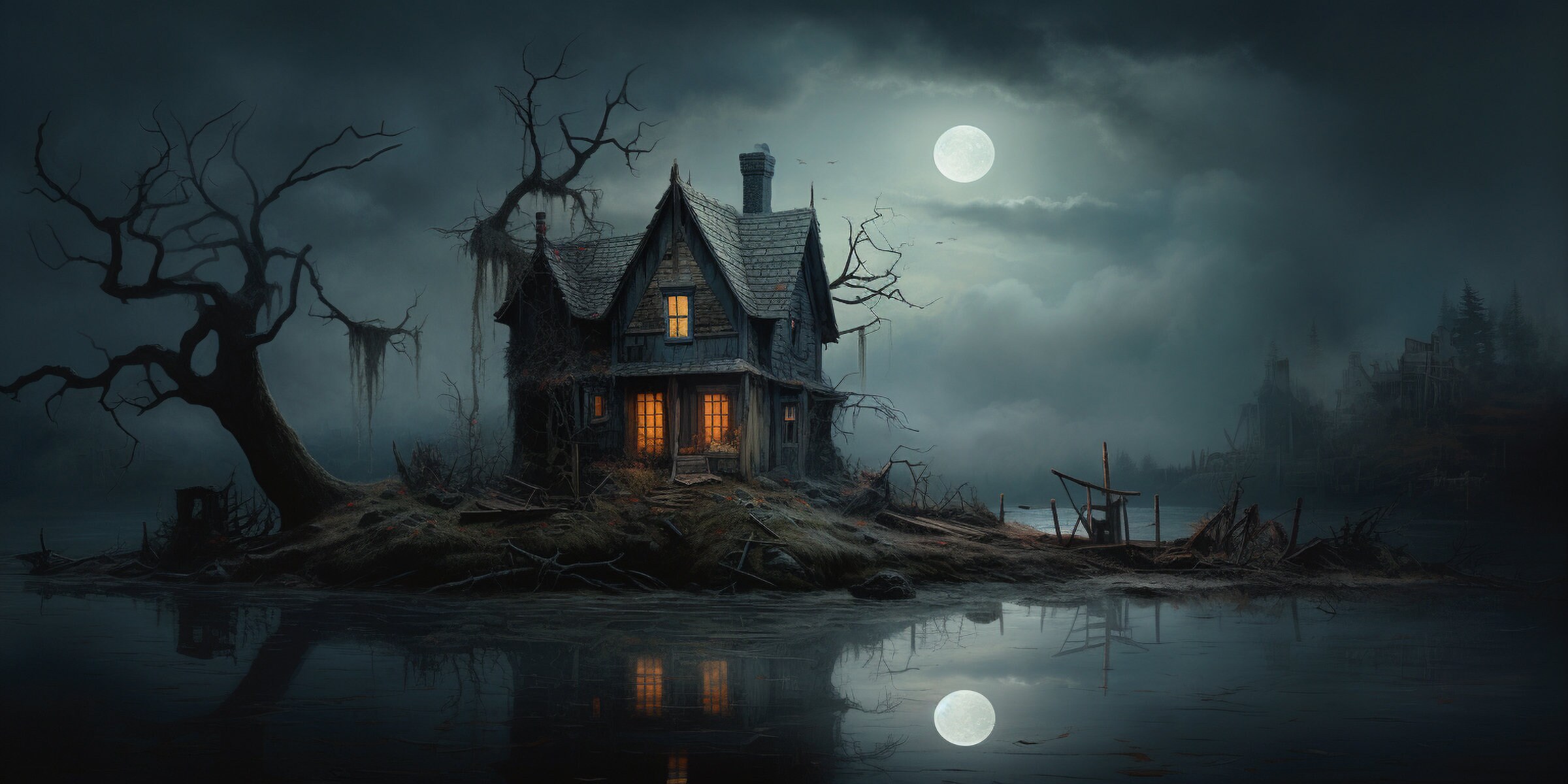 Spooky Shack Frame TV Art Pack - Etsy